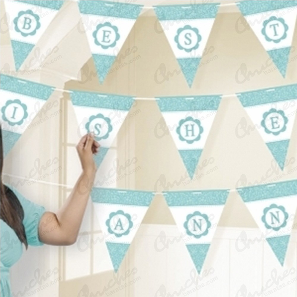 Comprar Banderín azul personalizable Online - Chuches Baratas