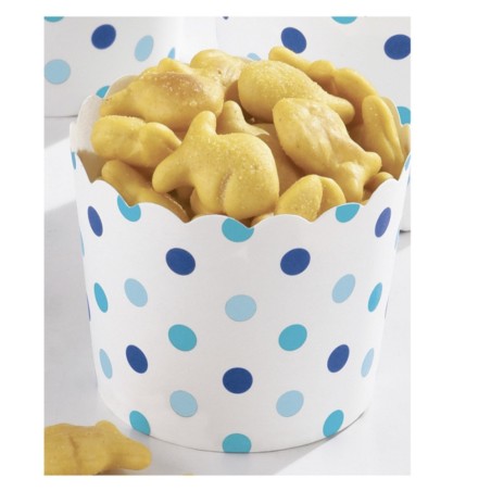 Comprar Vasos Tarrinas Snacks Puntos azules (36) online - Chuches Baratas