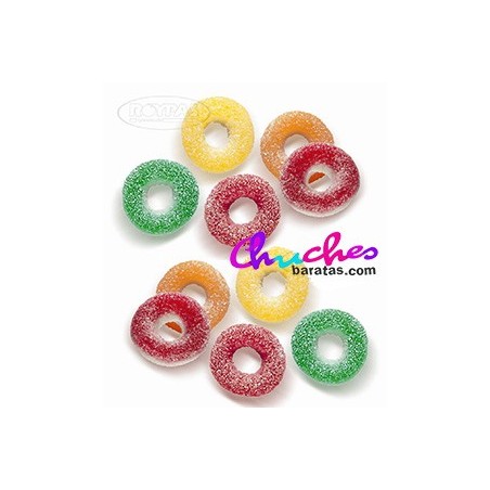 Comprar Aros azucarados surtidos 90 gramos online - Chuches Baratas