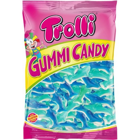 Trolli blue sharks 1 kg Gummies shine Jellybeans Candies - Chuches Baratas